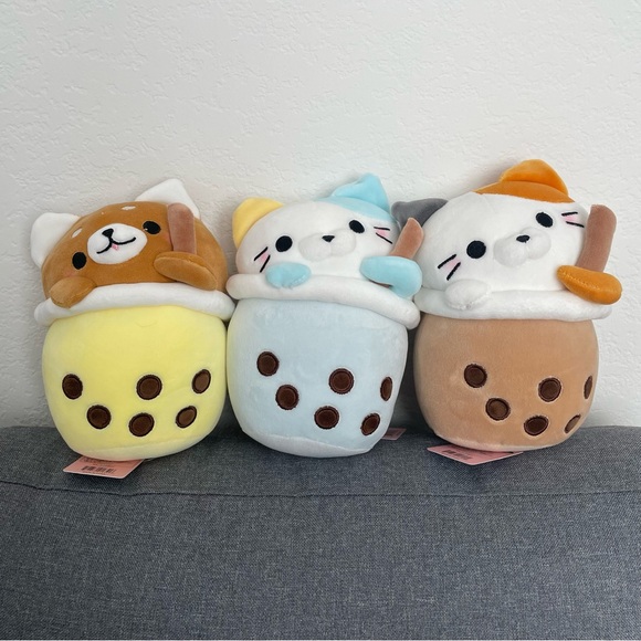 Toys | Takashoji Boba Animal Plushie Bundle Cat Dog | Poshmark